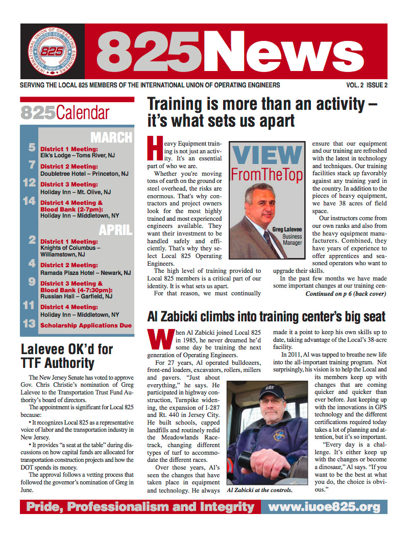 Newsletters – IUOE Local 825